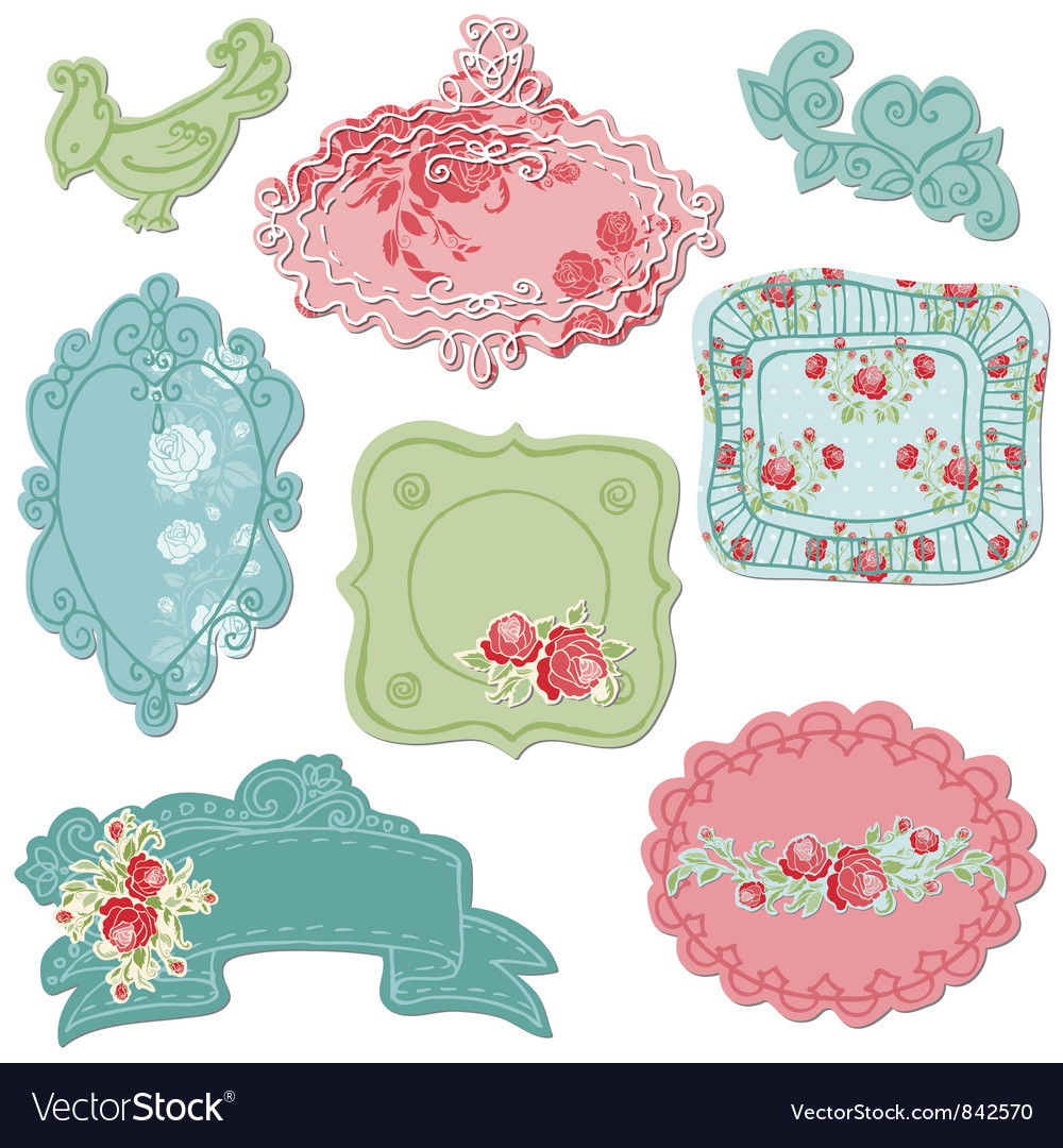 Sweet doodle frames Royalty Free Vector Image - VectorStock