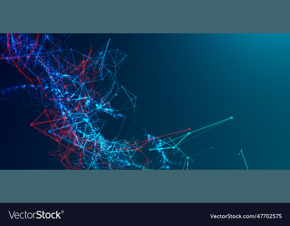 Abstract Polygonal Background With Connecting Vector Image