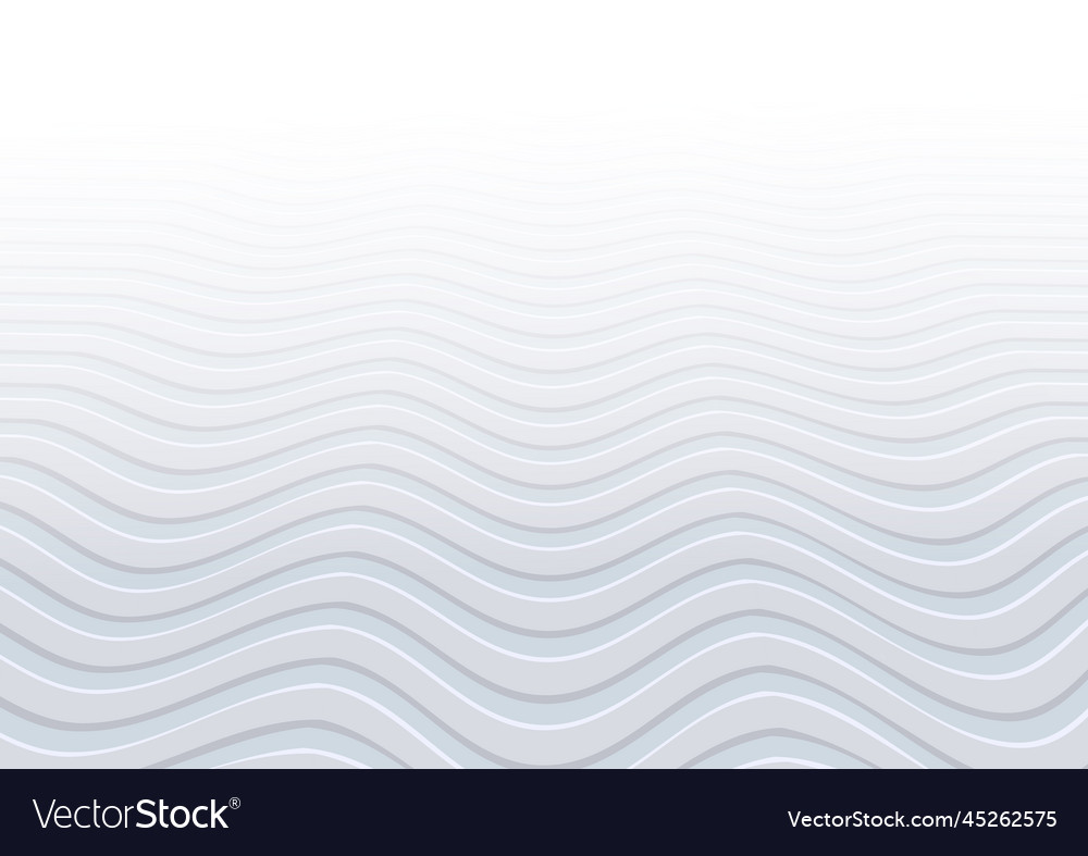 Abstract white and gray waves pattern background Vector Image
