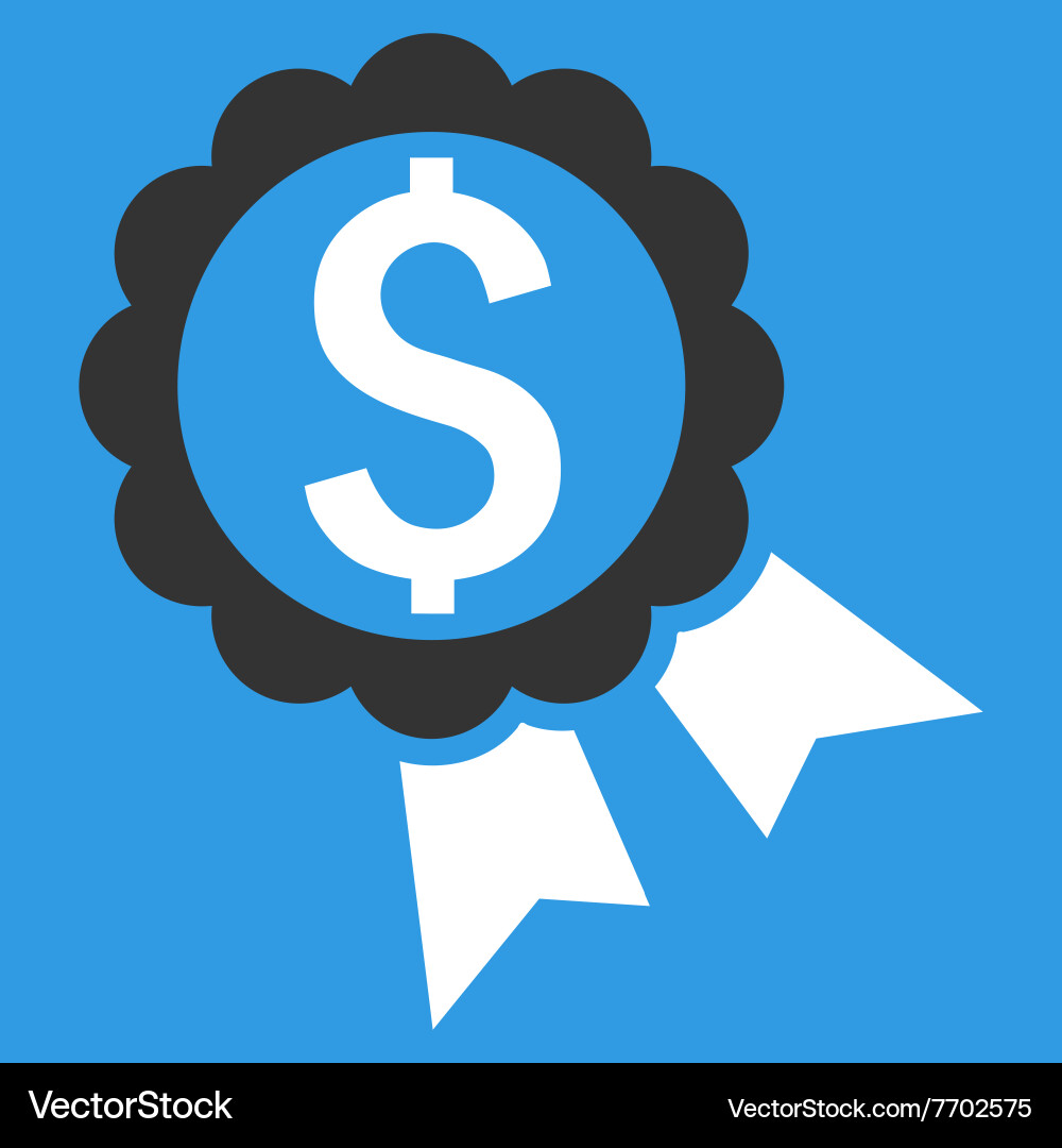 Bank award flat icon Royalty Free Vector Image