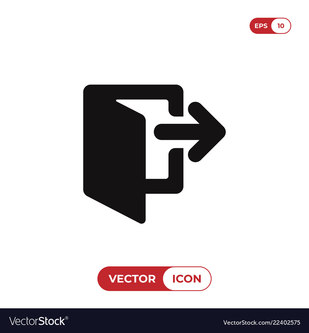 Exit icon Royalty Free Vector Image - VectorStock