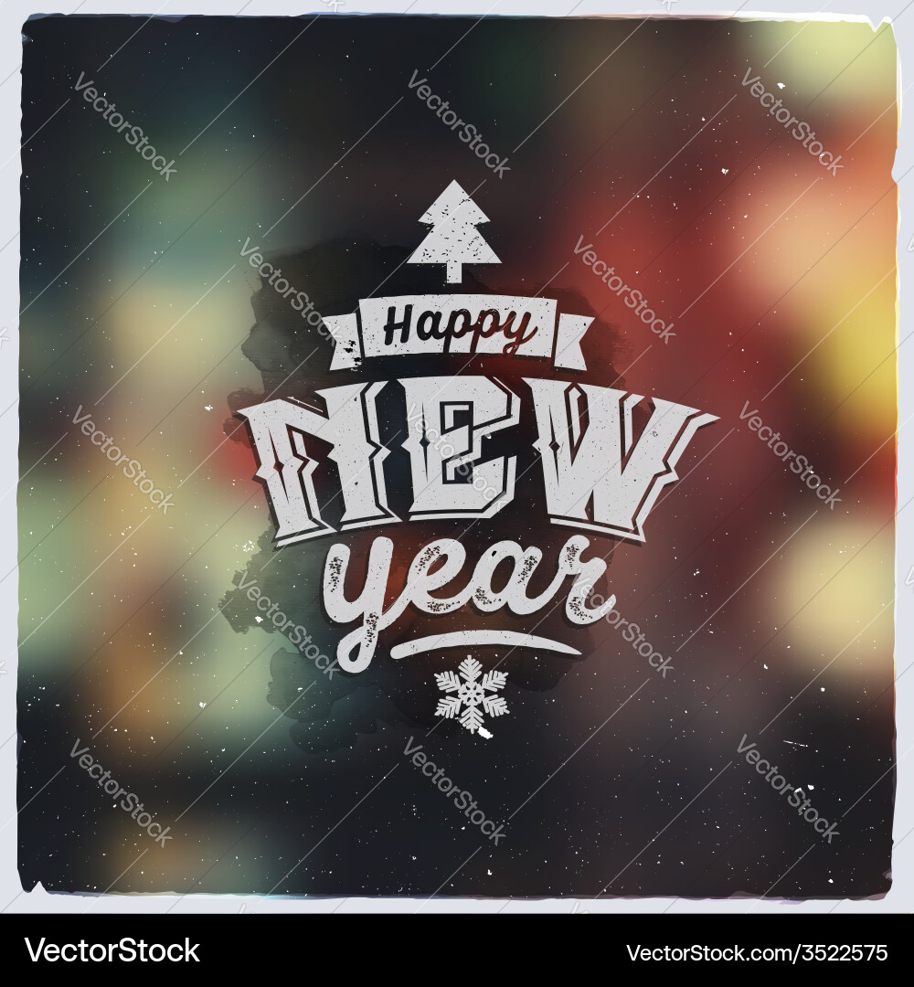 Happy new year creative graphic message for winter