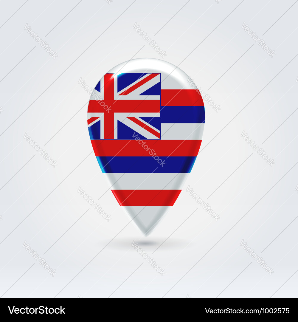 Hawaiian icon point for map Royalty Free Vector Image