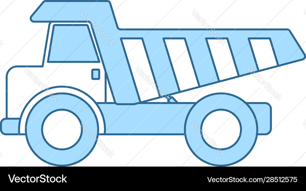 Icon of tipper Royalty Free Vector Image - VectorStock