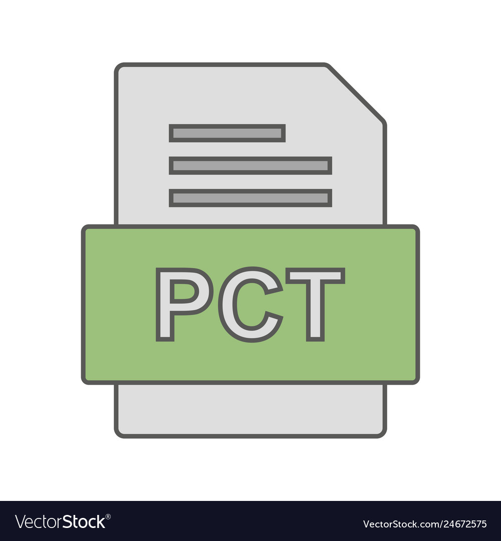 Pct file document icon Royalty Free Vector Image