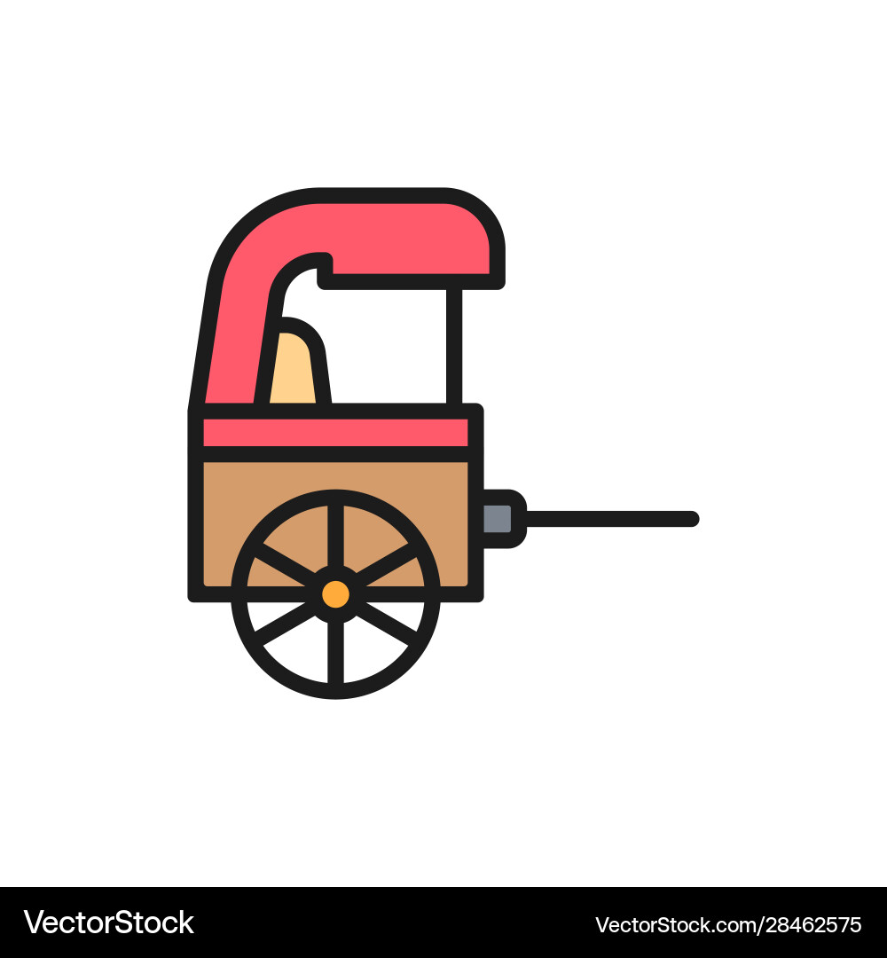 Rickshaw traditional chinese taxi flat Royalty Free Vector