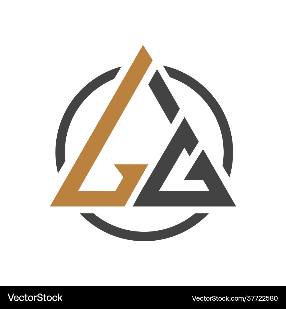 Alphabet letters monogram icon logo lg gl Vector Image