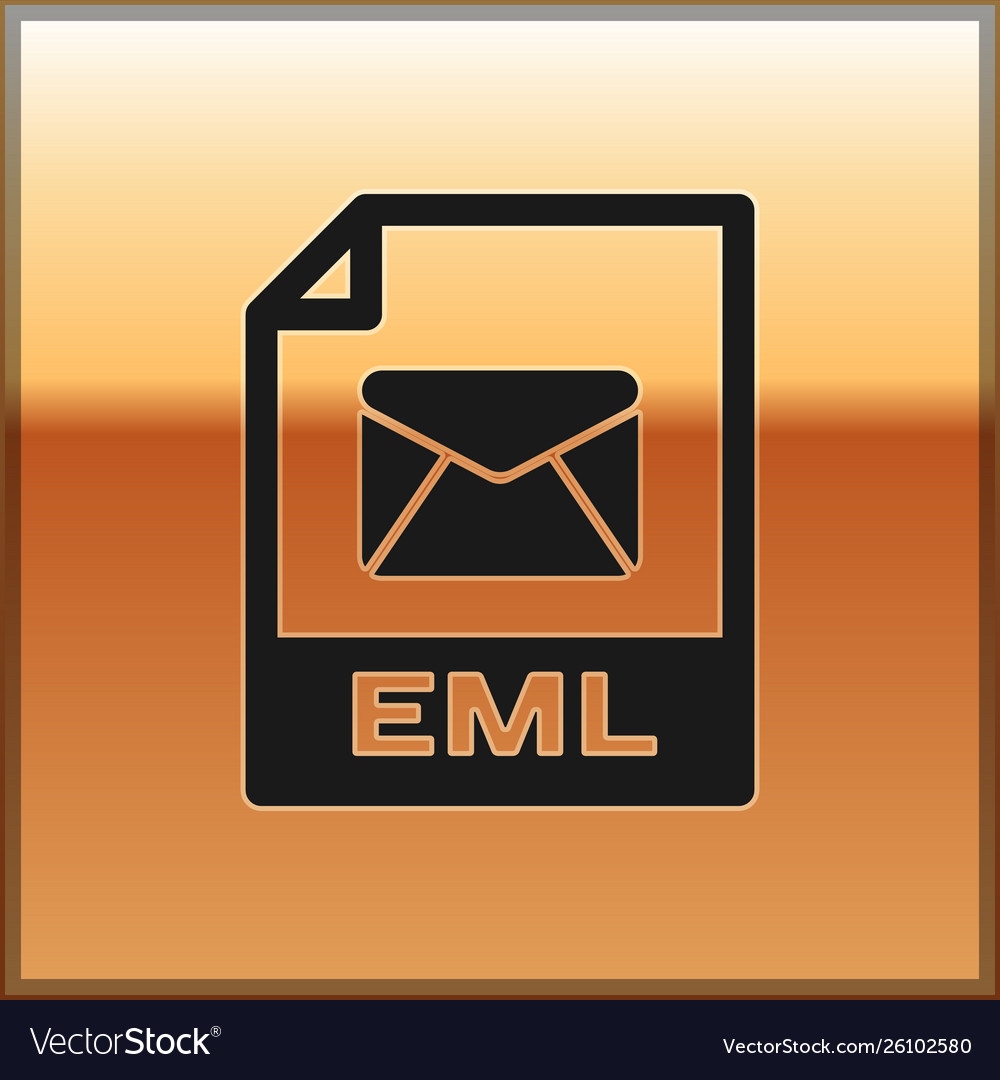 Black eml file document icon download eml button Vector Image Black eml file document icon download eml button Vector Image