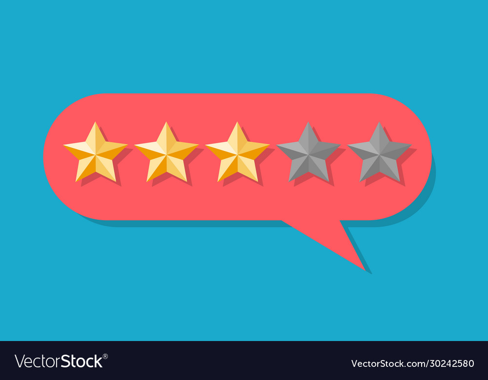Client five star experience rated Royalty Free Vector Image