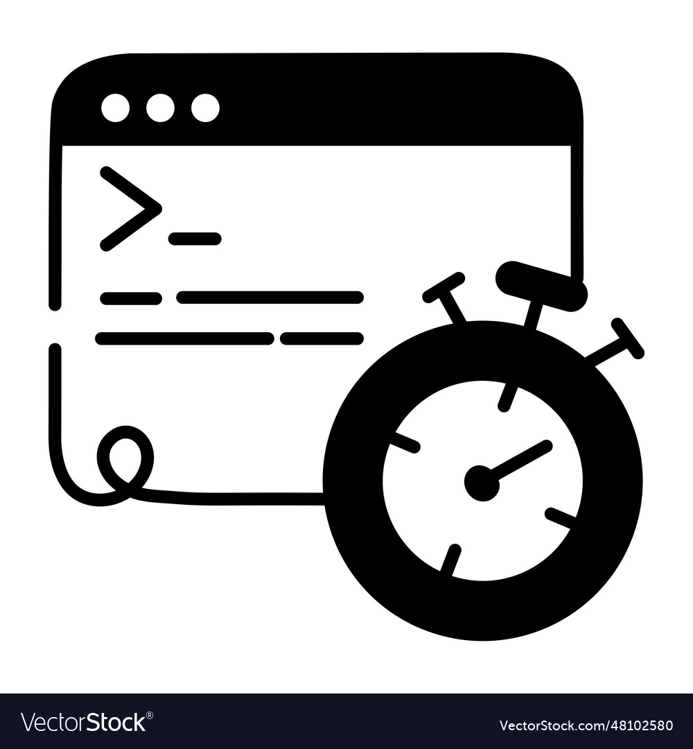 Code runtime Royalty Free Vector Image - VectorStock