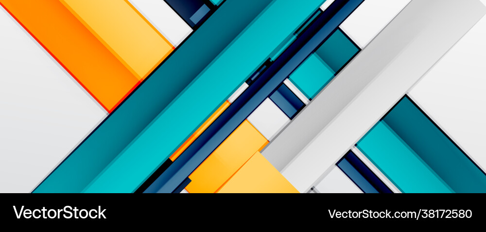 Color abstract lines trendy geometric background Vector Image