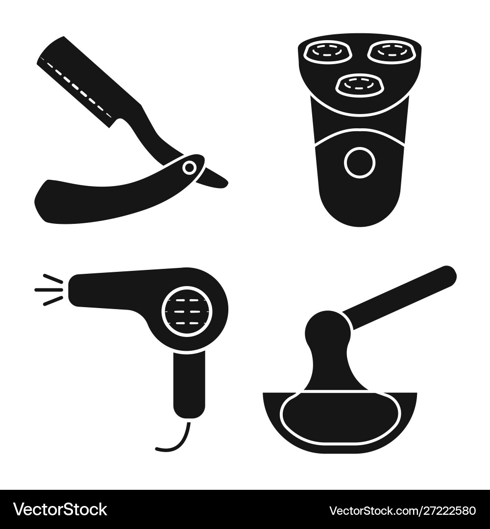 Design shaving and hygiene logo set Royalty Free Vector