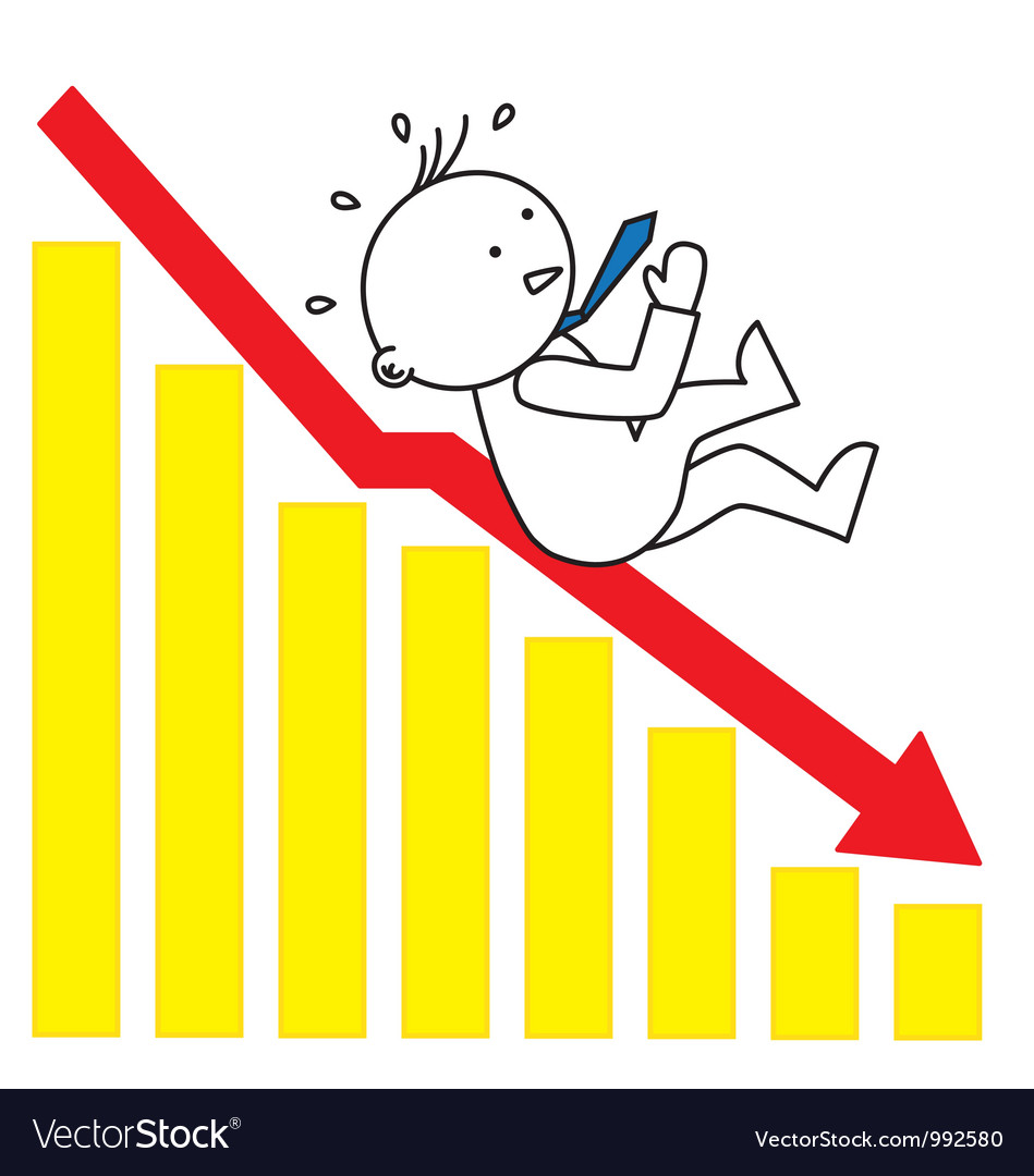 Graphic declining Royalty Free Vector Image - VectorStock