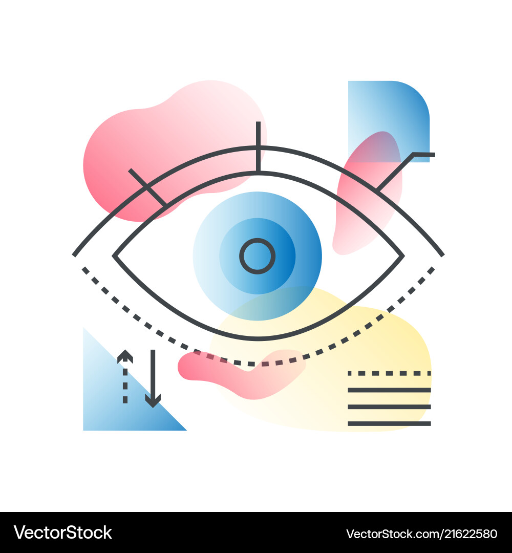 Modern vision eye concept in trendy line Vector Image