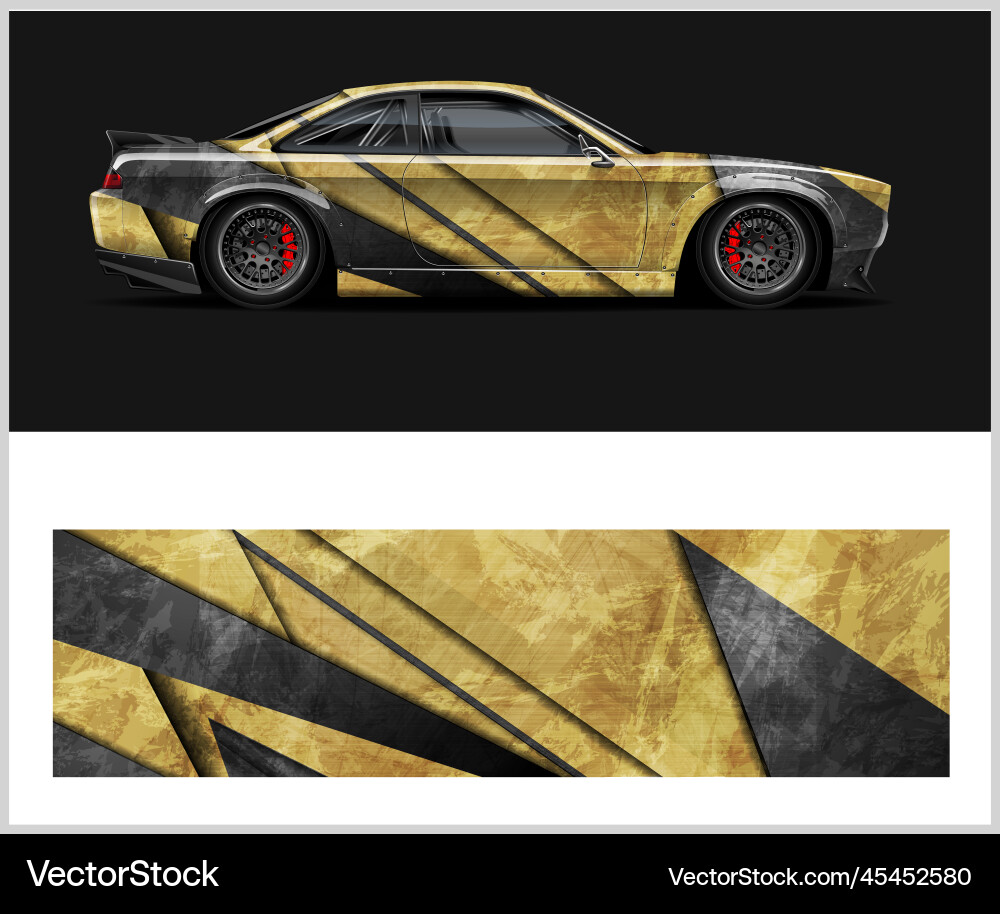 Racing graphics for vinyl wrap Royalty Free Vector Image