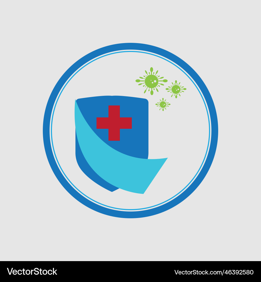Virus protection logo images design Royalty Free Vector