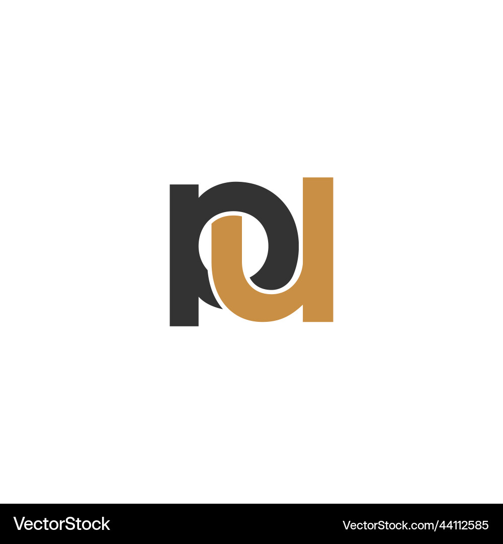 Alphabet letters initials logo pu up p and u Vector Image