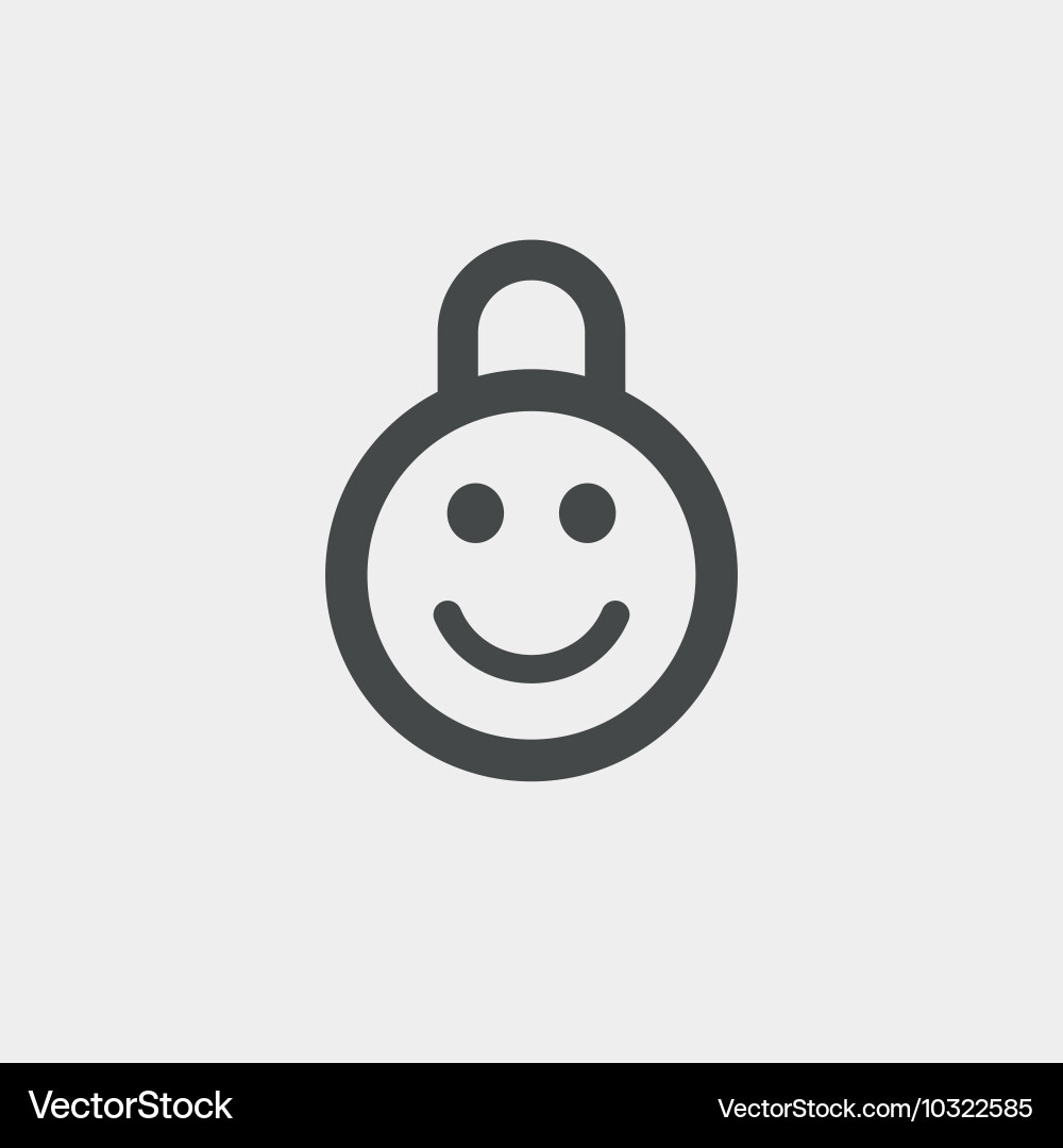 Child lock icon locker with smile symbol Vector Image
