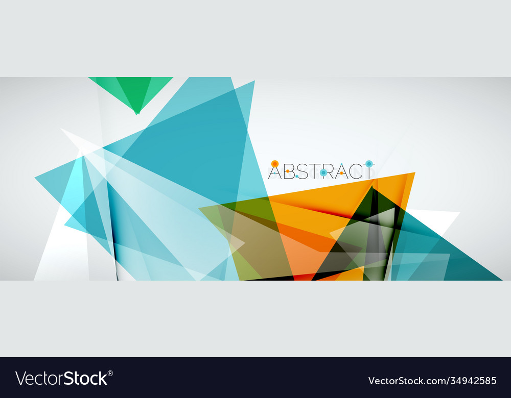 Geometric abstract background color triangle Vector Image