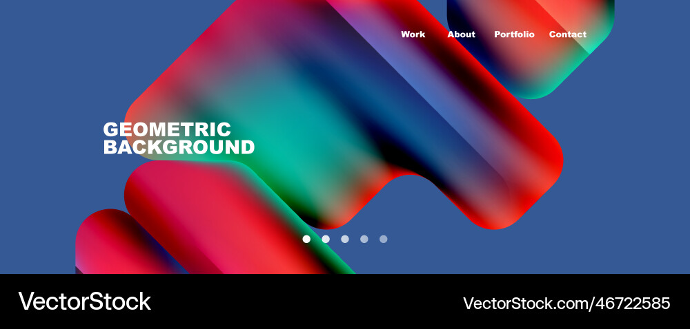 Geometric fluid shapes with liquid colors abstract