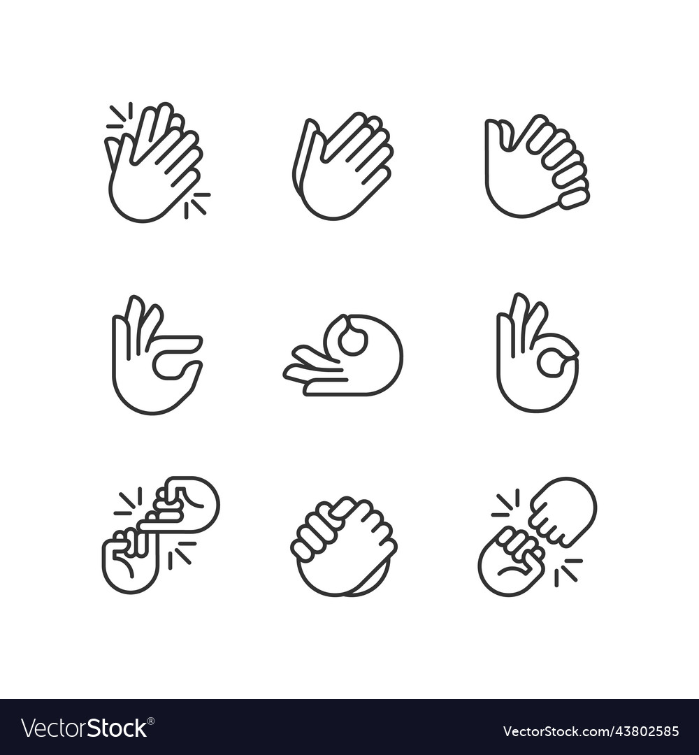 Gestures and communication pixel perfect linear Vector Image Gestures and communication pixel perfect linear Vector Image