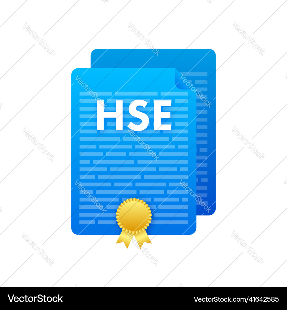 Hse - health safety environment environmental Vector Image
