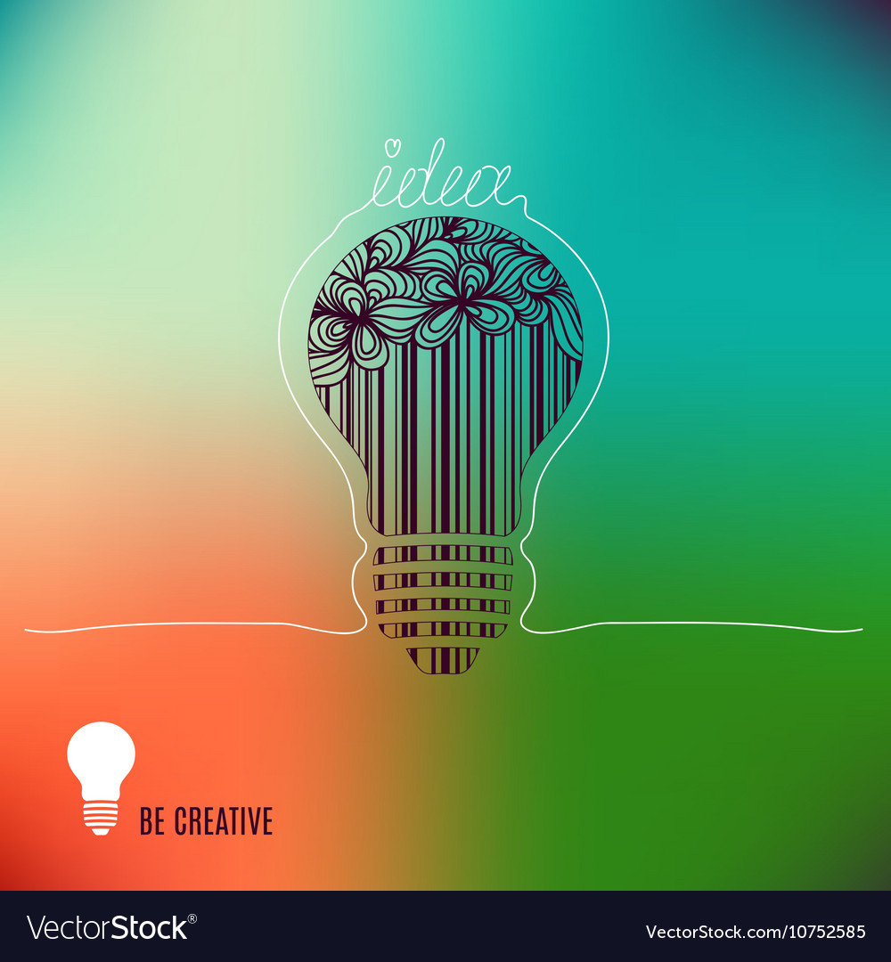 Idea be creative Royalty Free Vector Image - VectorStock