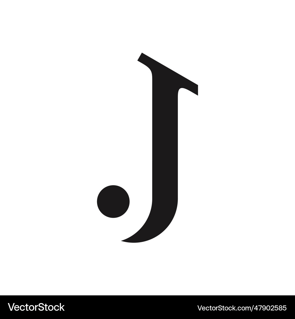 J letter logo design simple and elegant Royalty Free Vector