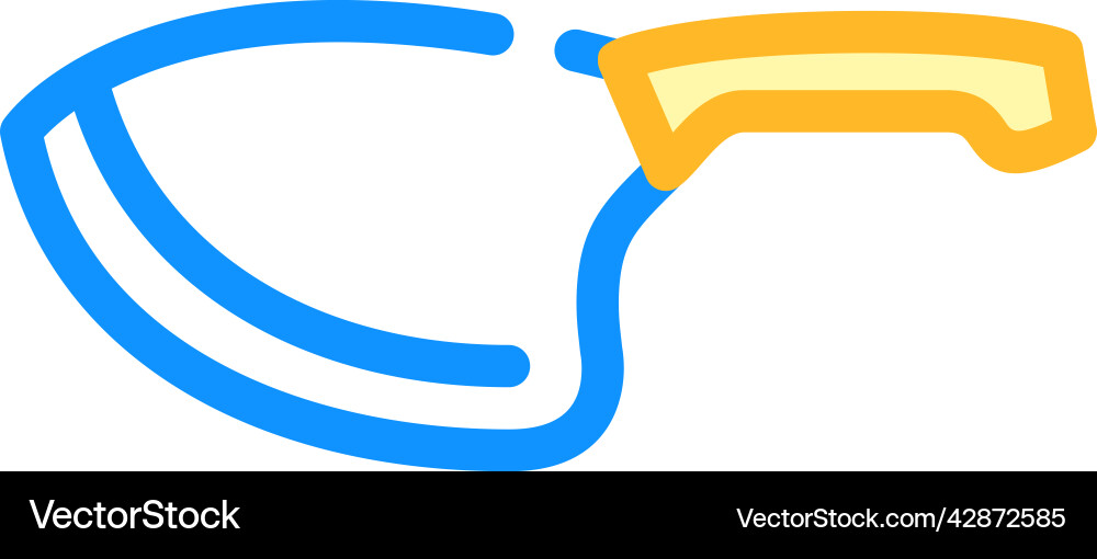 Knife for cutting fish color icon Royalty Free Vector Image