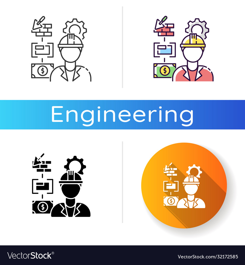 Manufacturing engineer icon Royalty Free Vector Image
