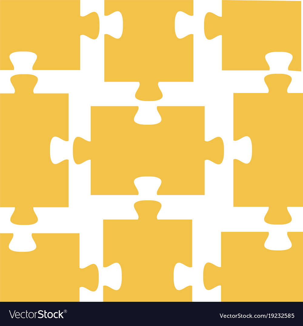 Puzzle pieces pattern background Royalty Free Vector Image