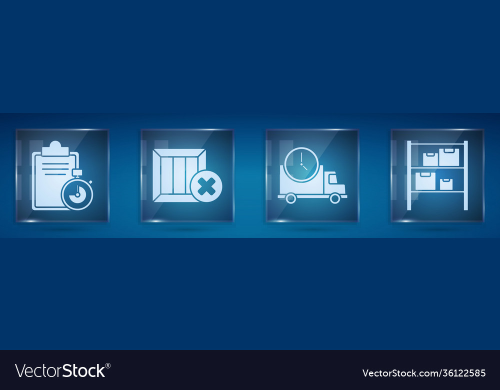 Set verification delivery list clipboard Vector Image