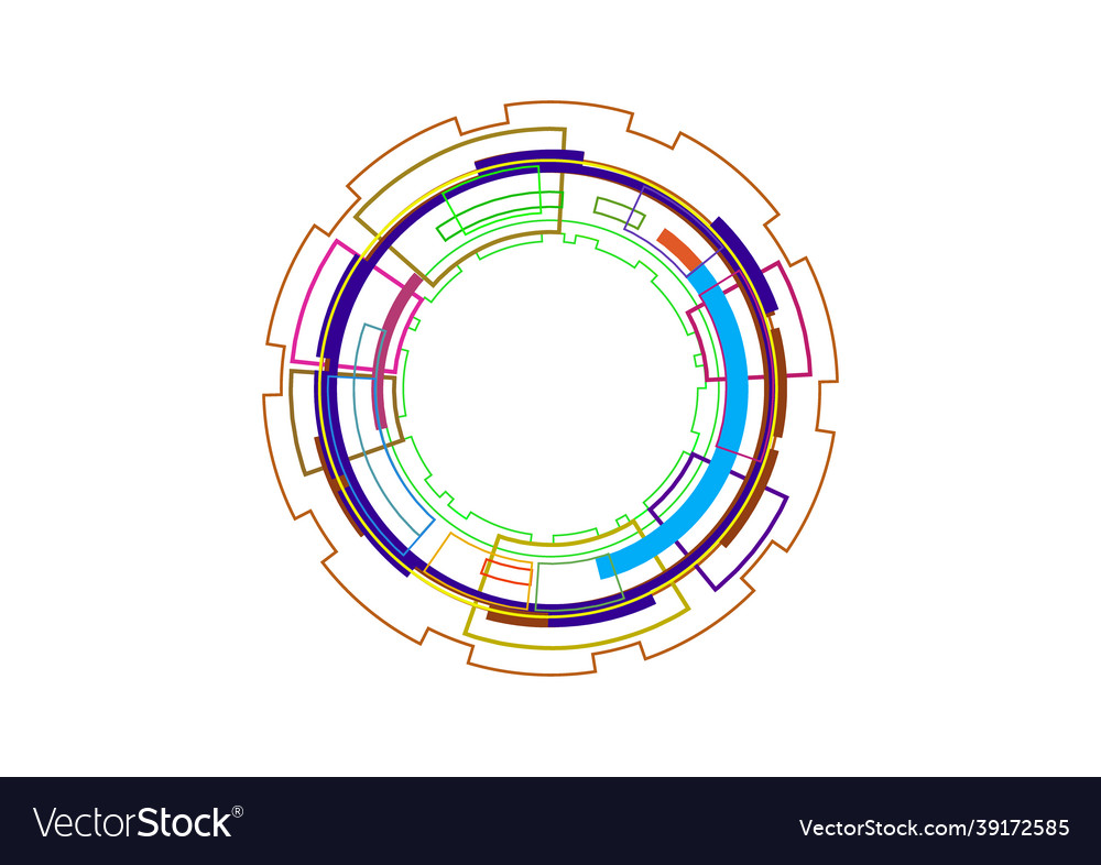 Technology abstract future circle background Vector Image