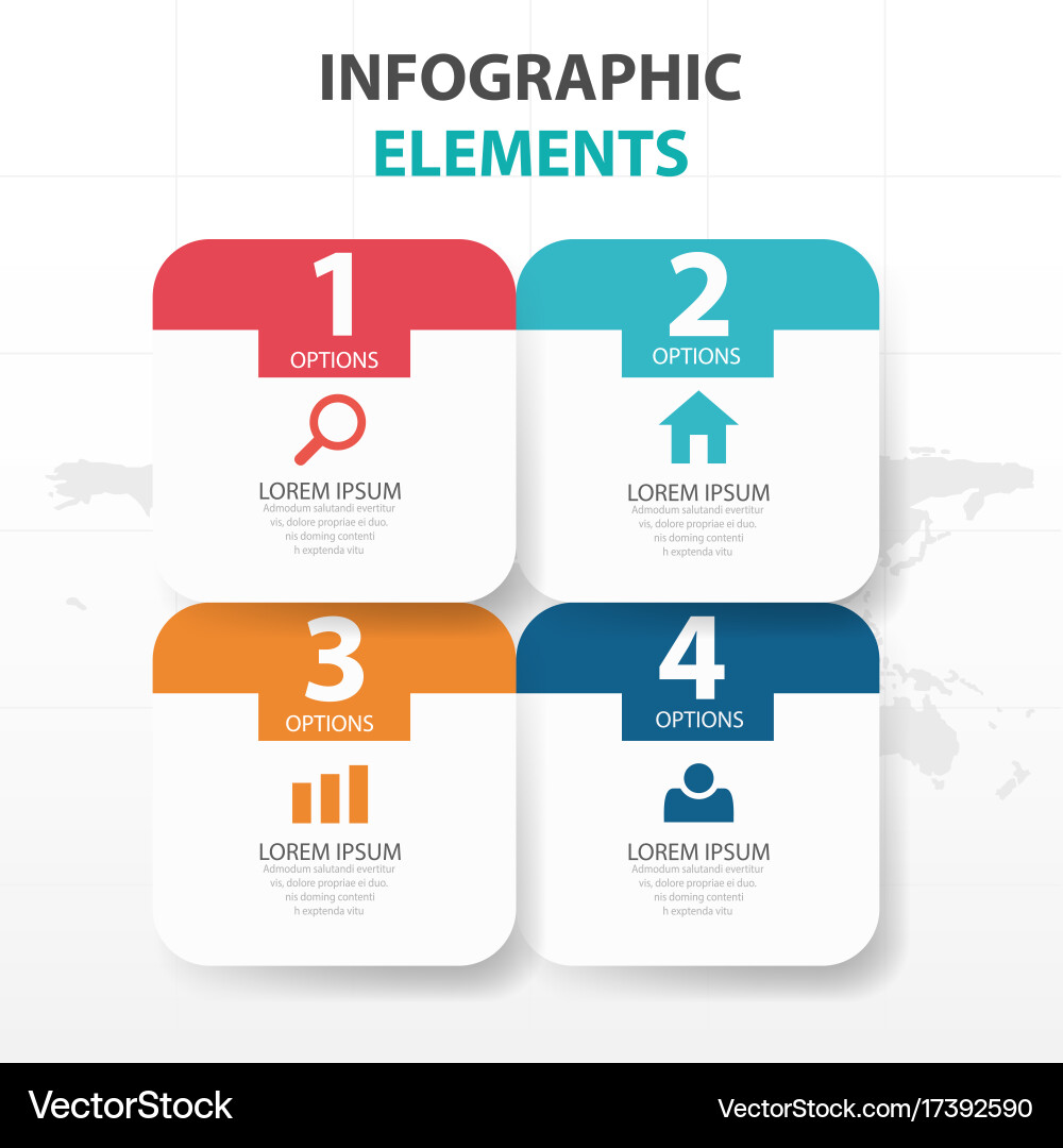 Abstract colorful round rectangle business Vector Image