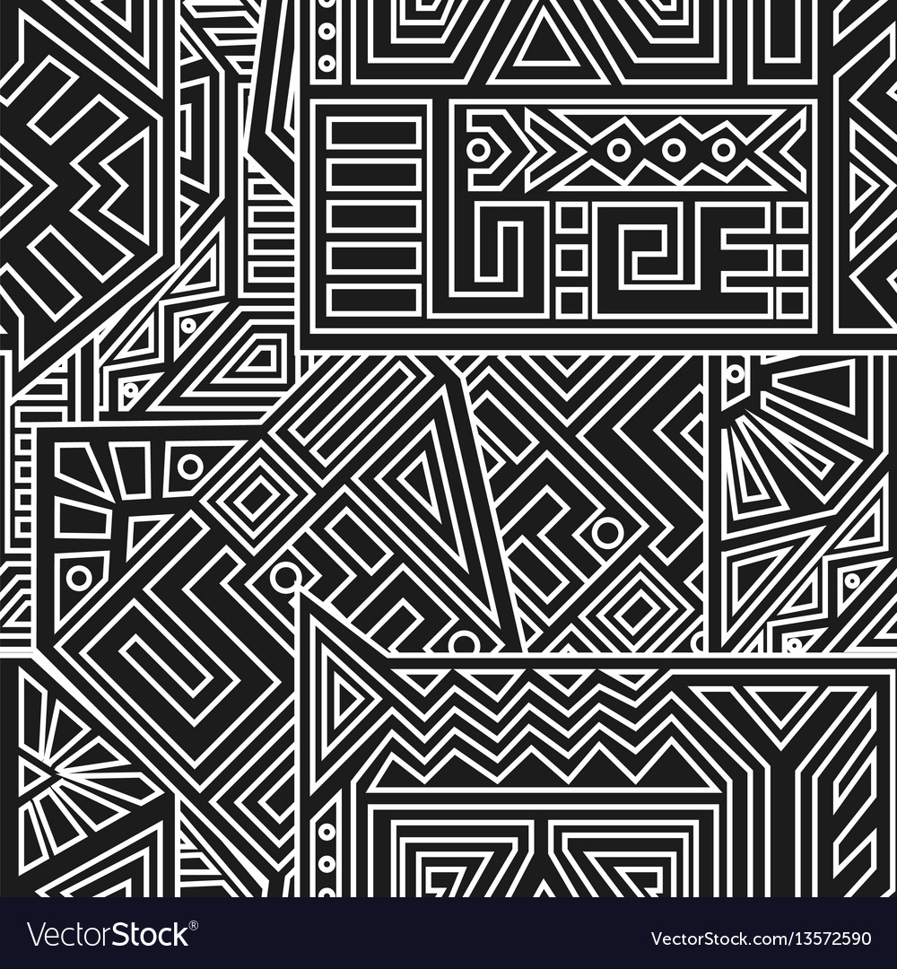 Aztec seamless pattern Royalty Free Vector Image