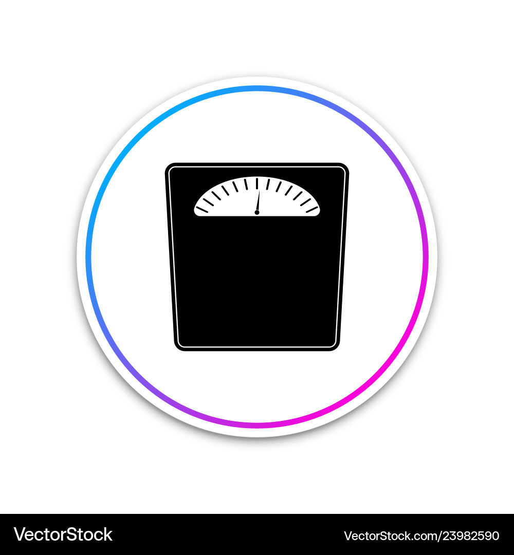 Bathroom scales icon isolated on white background Vector Image
