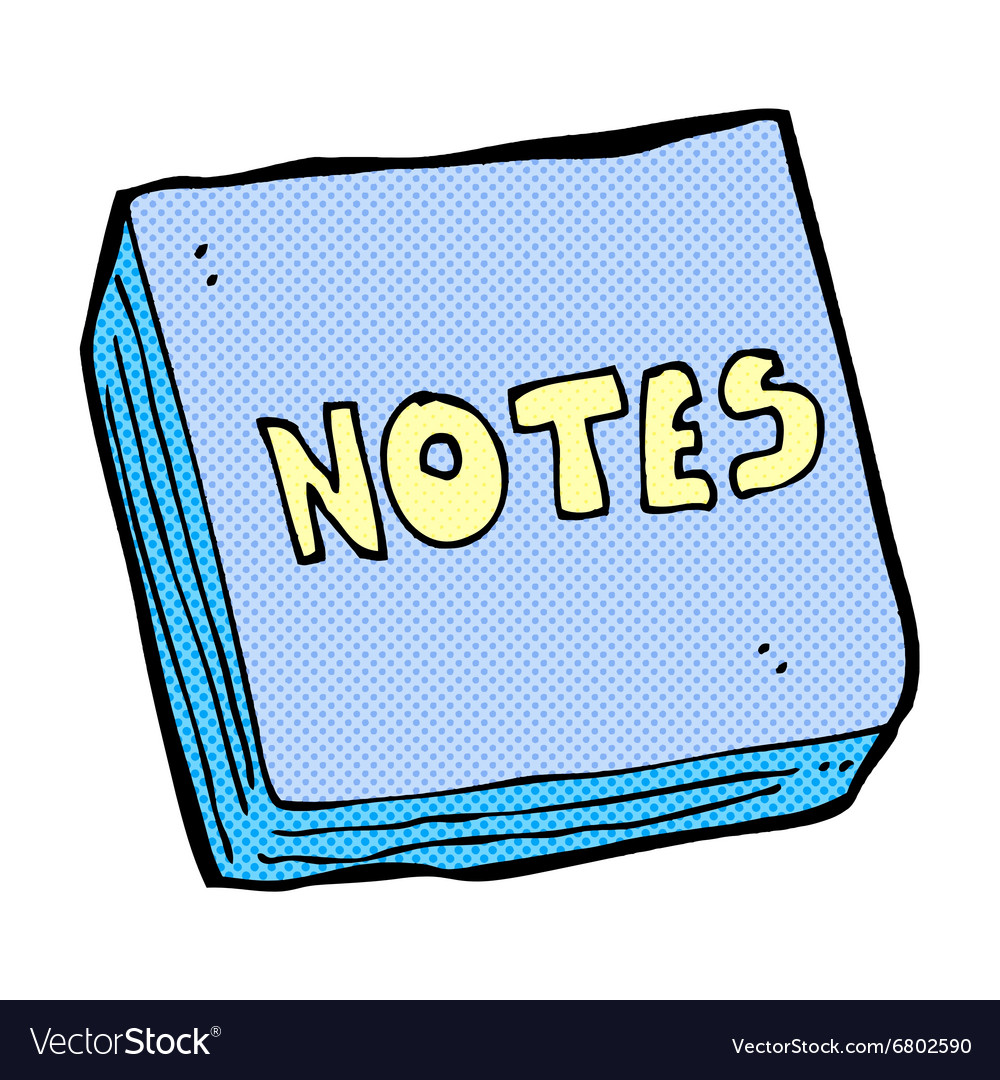 Comic cartoon notes pad Royalty Free Vector Image
