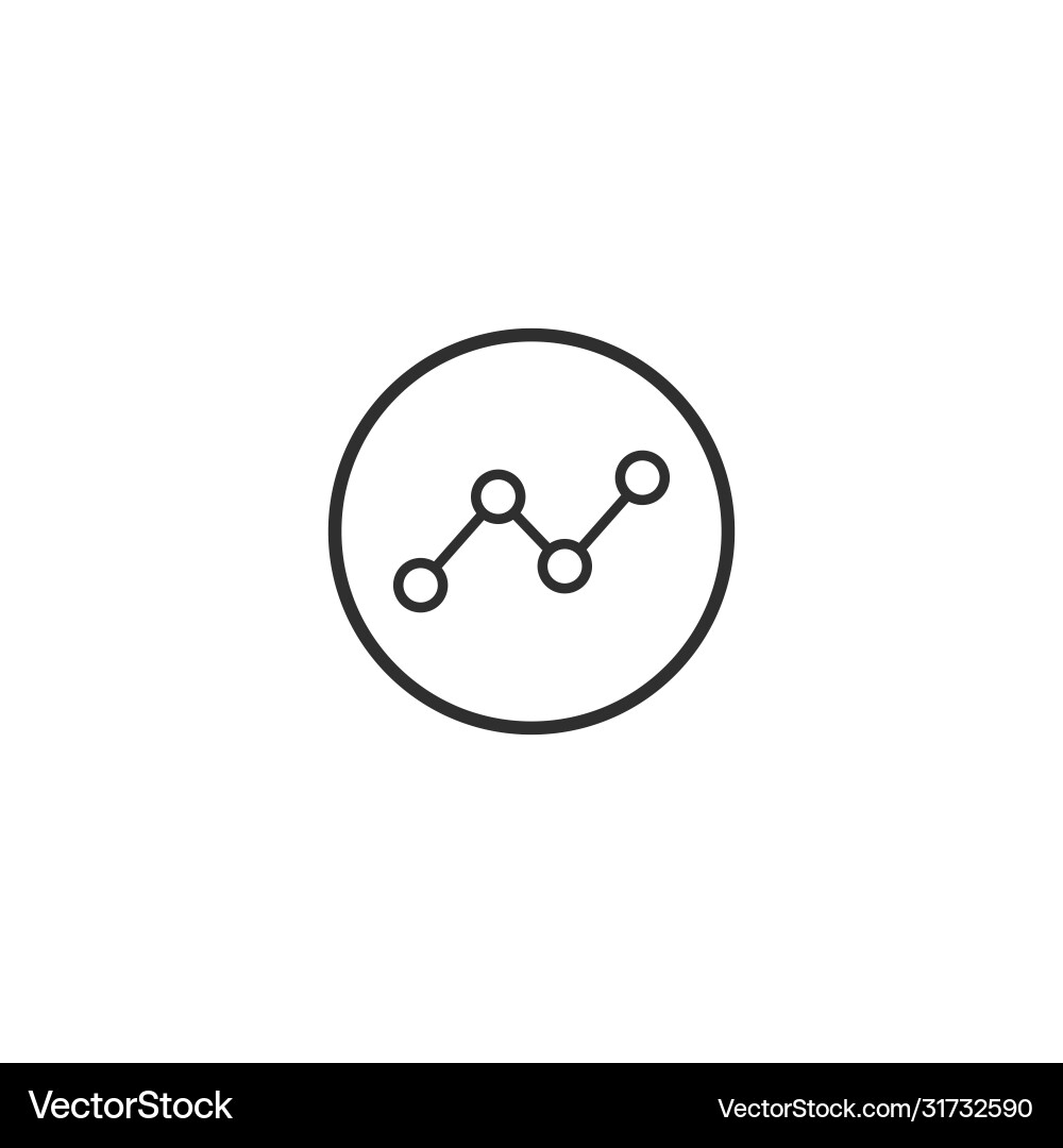 Graph icon in circle stock isolated on white Vector Image