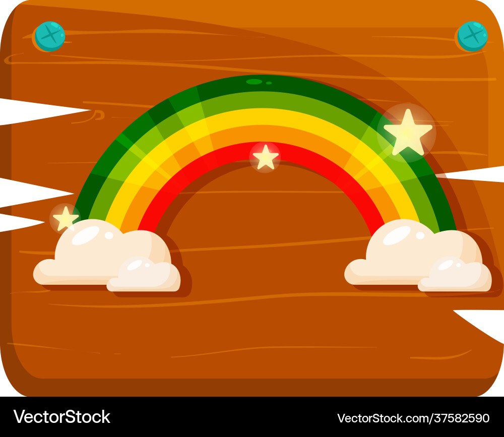 Isolated rainbow wood Royalty Free Vector Image