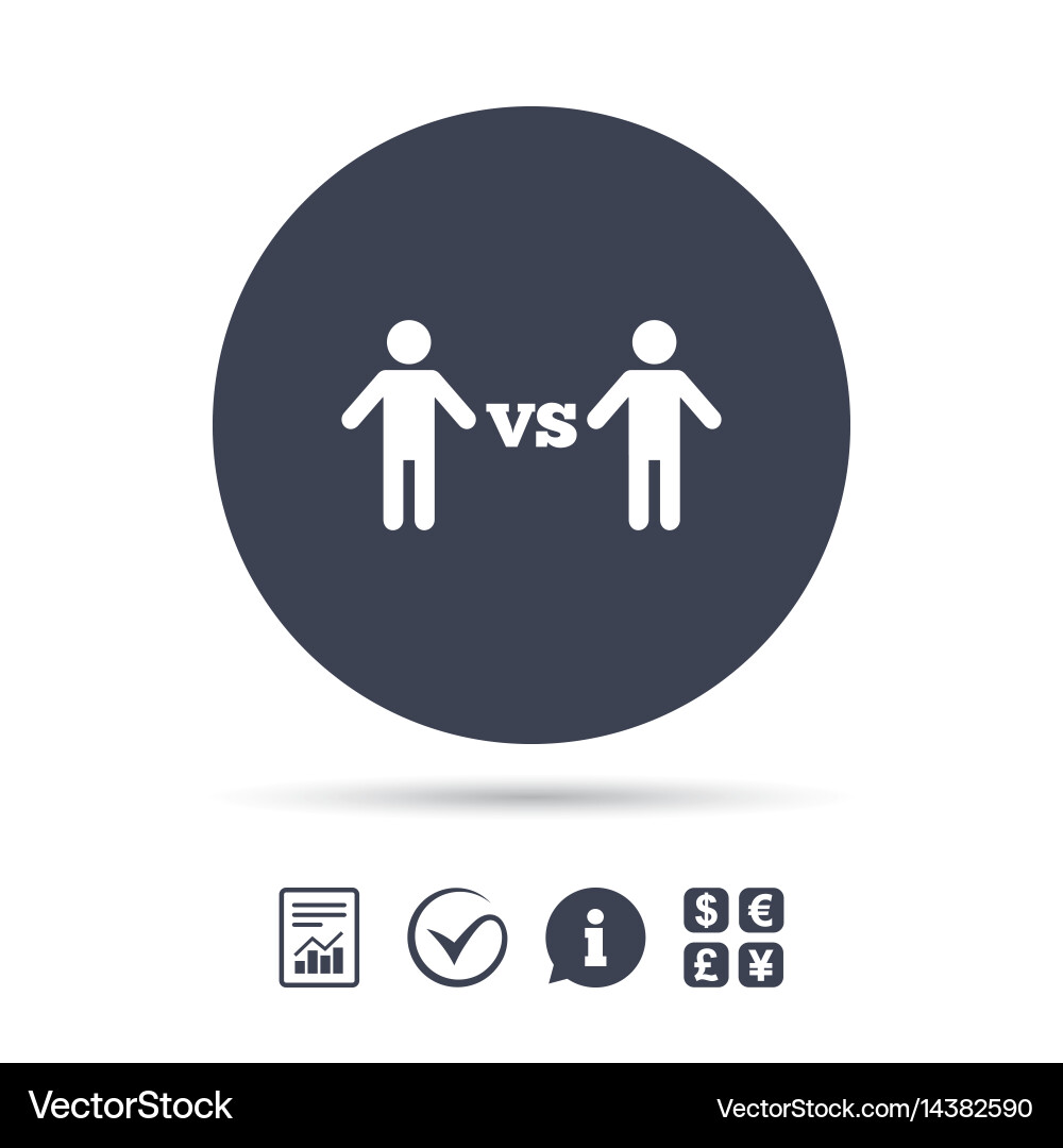 Player vs sign icon games symbol Royalty Free Vector Image