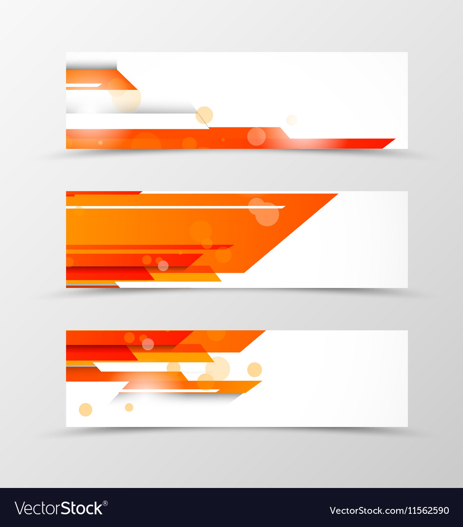 Set header banner tech design Royalty Free Vector Image