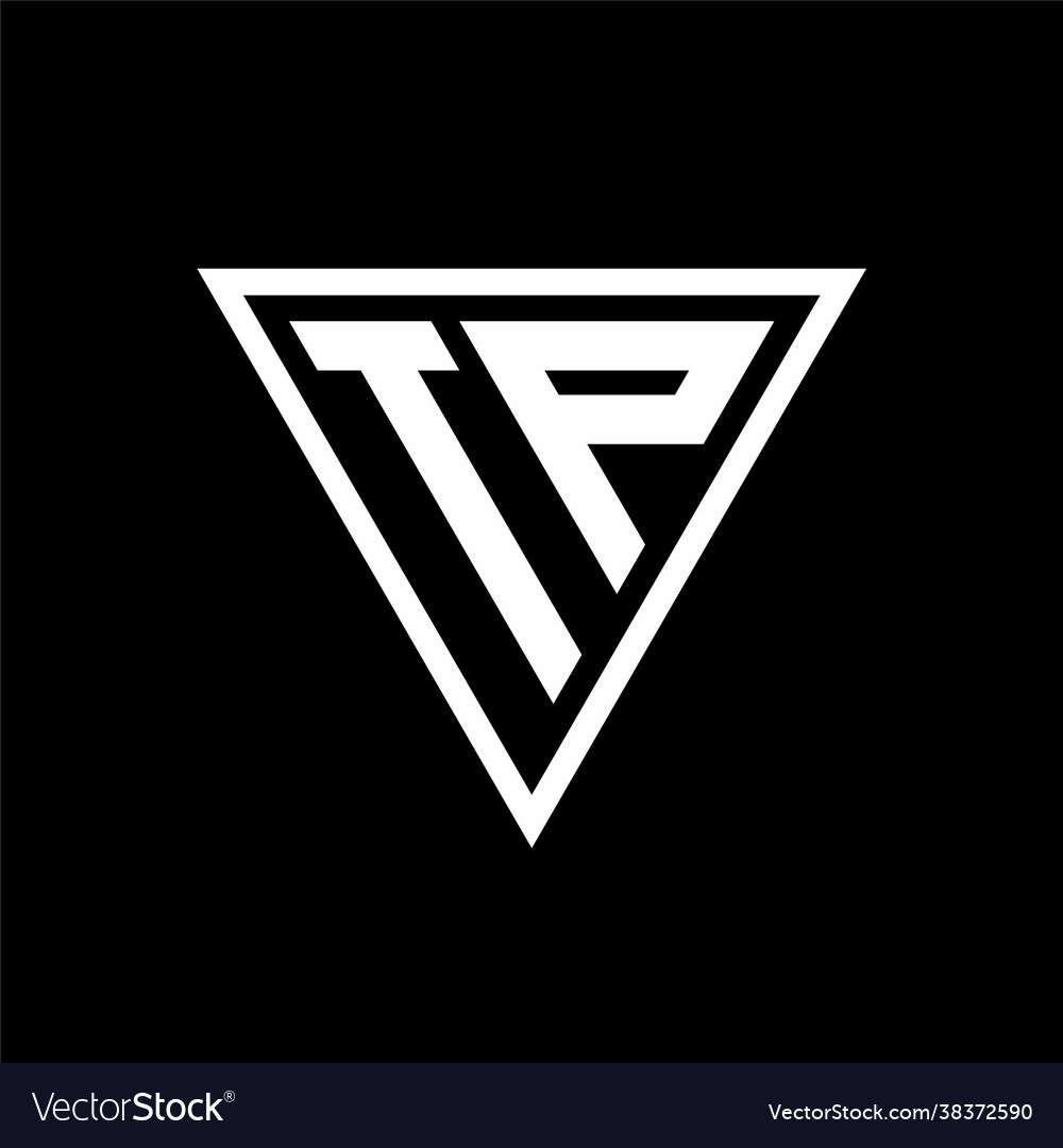 Tp logo monogram with triangle shape designs Vector Image Tp logo monogram with triangle shape designs Vector Image