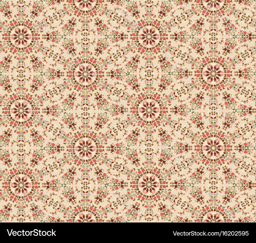Abstract seamless pattern mosaic ornament floral Vector Image