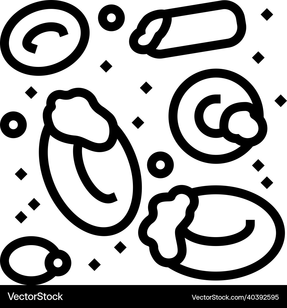 Autoimmune hemolytic anemia ill line icon Vector Image