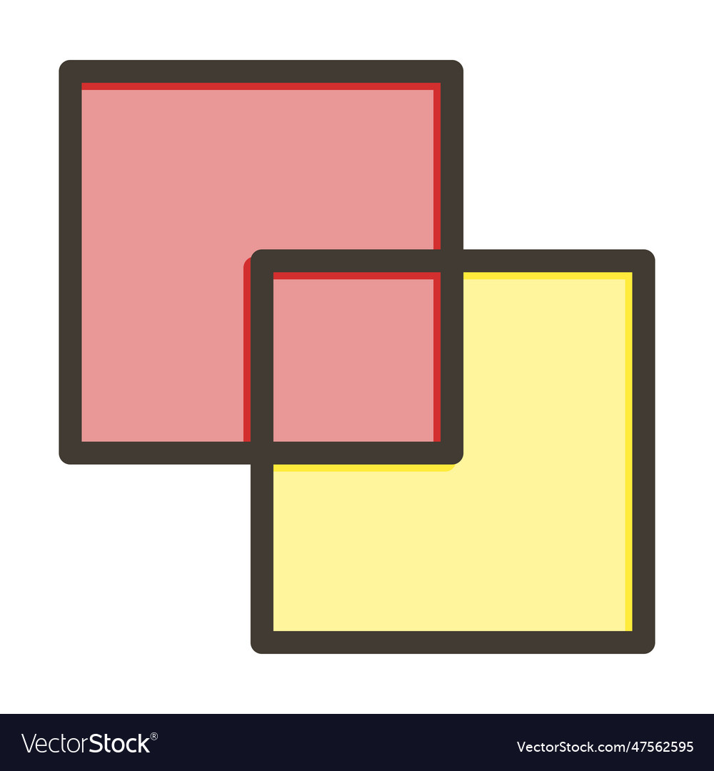 Combine thick line filled colors for personal Vector Image