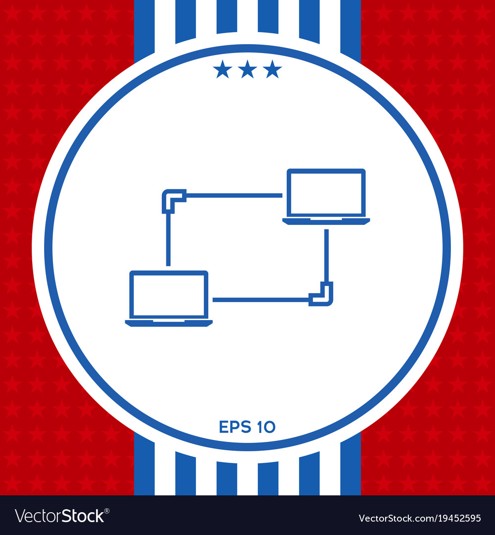 Computer network data exchange transfer concept Vector Image