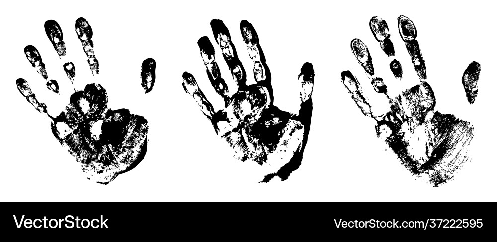 Hand print a human palm imprint Royalty Free Vector Image