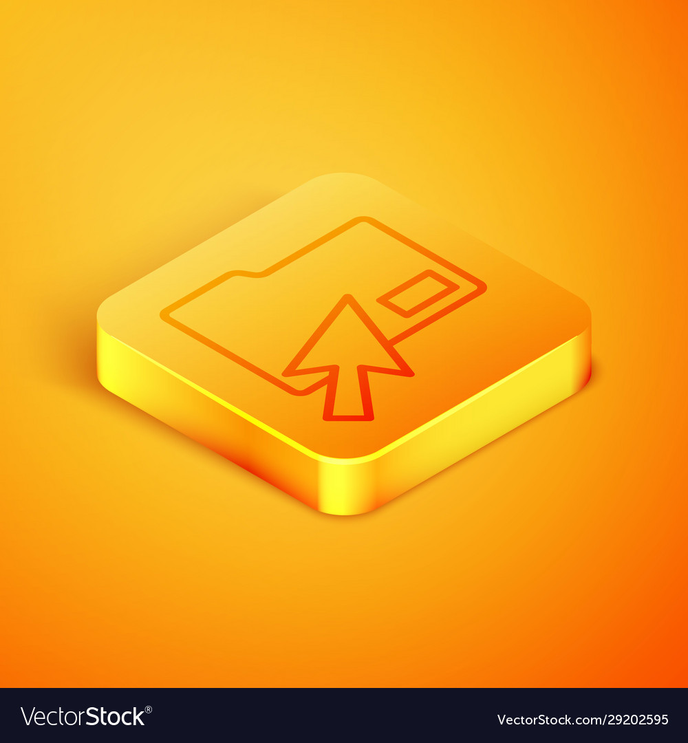 Isometric Line Cursor Click Document Folder Icon Vector Image