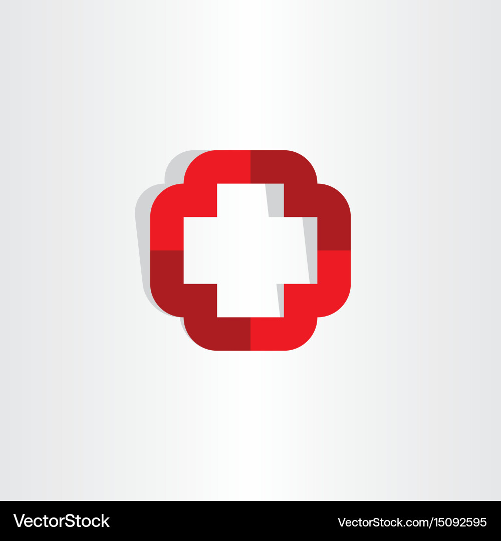 Medical cross symbol icon logo element Royalty Free Vector