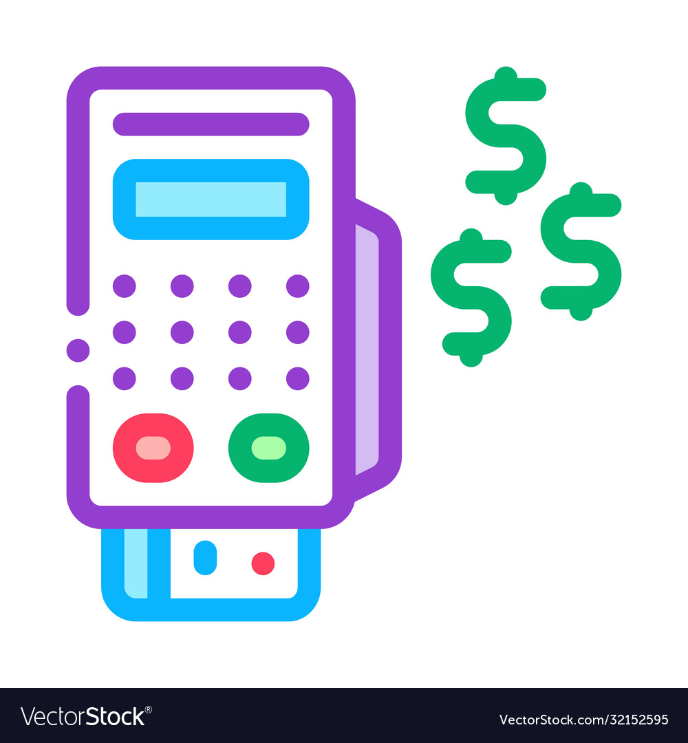 Pos terminal payment icon outline Royalty Free Vector Image Pos terminal payment icon outline Royalty Free Vector Image